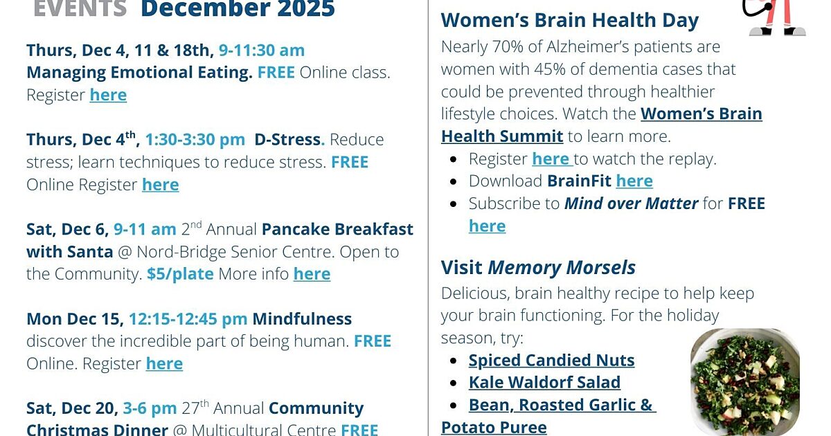 Wellness Wednesday December 2025 | News & Events | Healthy Lethbridge