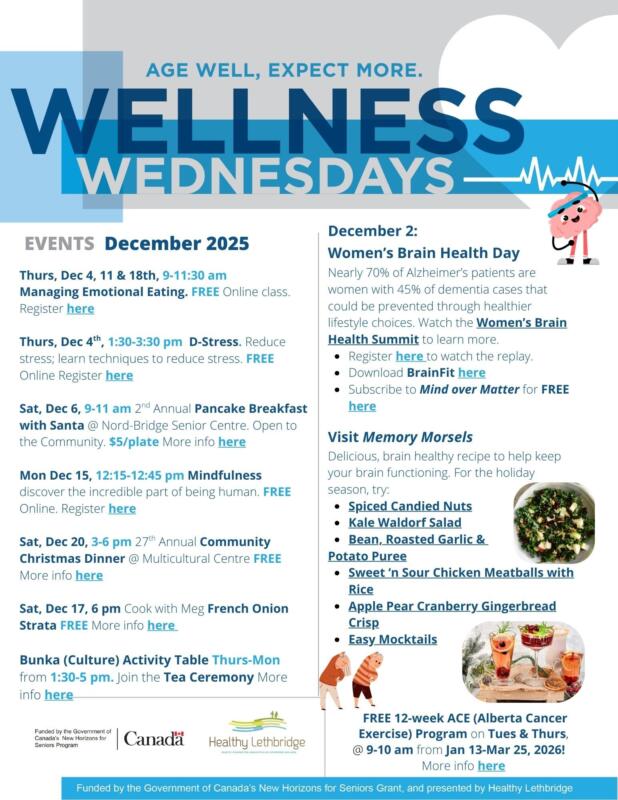 Wellness Wednesday December 2025 | News & Events | Healthy Lethbridge